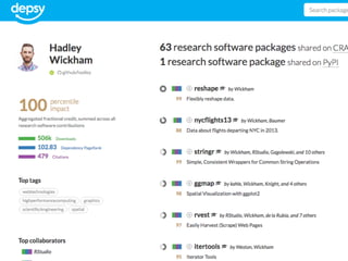Software-Native metrics: Depsy lessons learned | PPT