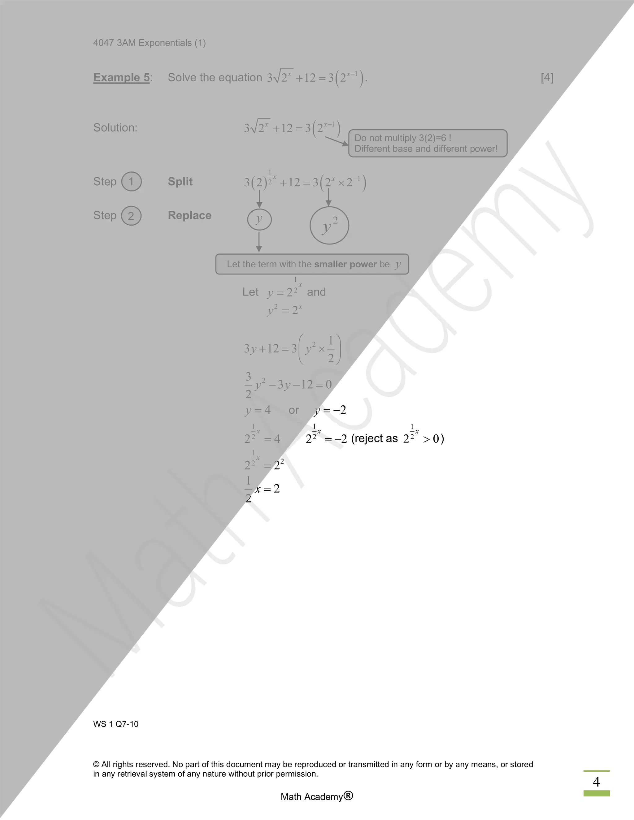 Sec 3 A Maths Notes Indices | PDF