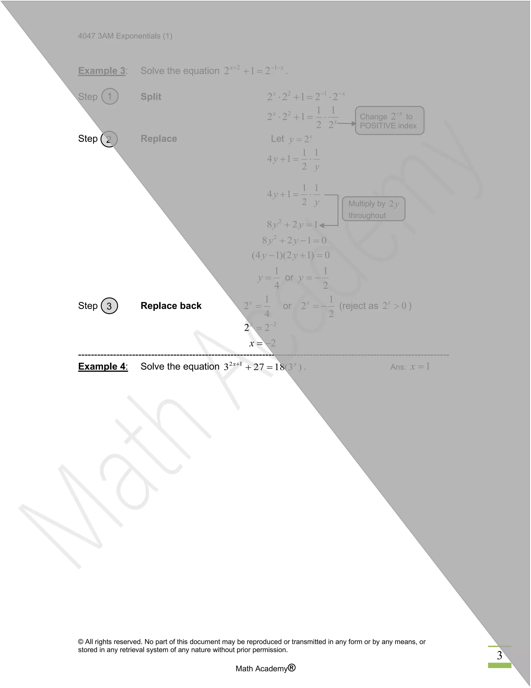 Sec 3 A Maths Notes Indices | PDF