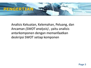 Analisis SWOT | PPTX