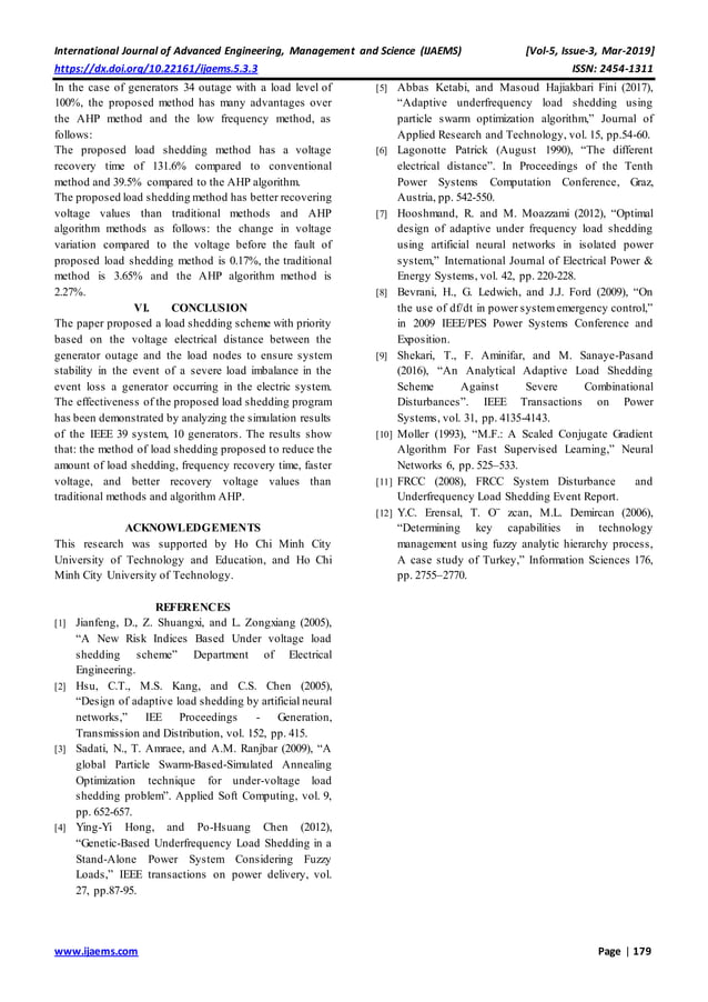 A New Under-Frequency Load Shedding Method Using the Voltage Electrical Distance and Artificial ...