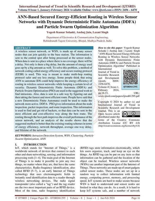 Ann Based Secured Energy Efficient Routing In Wireless Sensor Networks With Dynamic