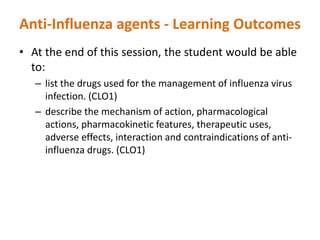 Anti-influenza agents | PPTX