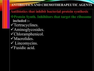 3,Antibiotics that inhibit bacterial protein synthesis.ppt