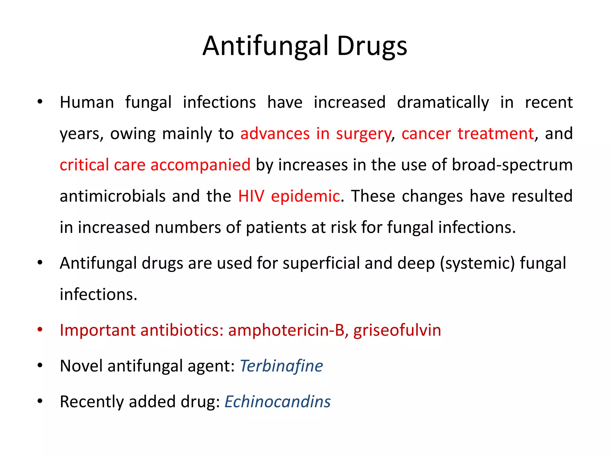 Introduction to antifungal drugs | PPTX