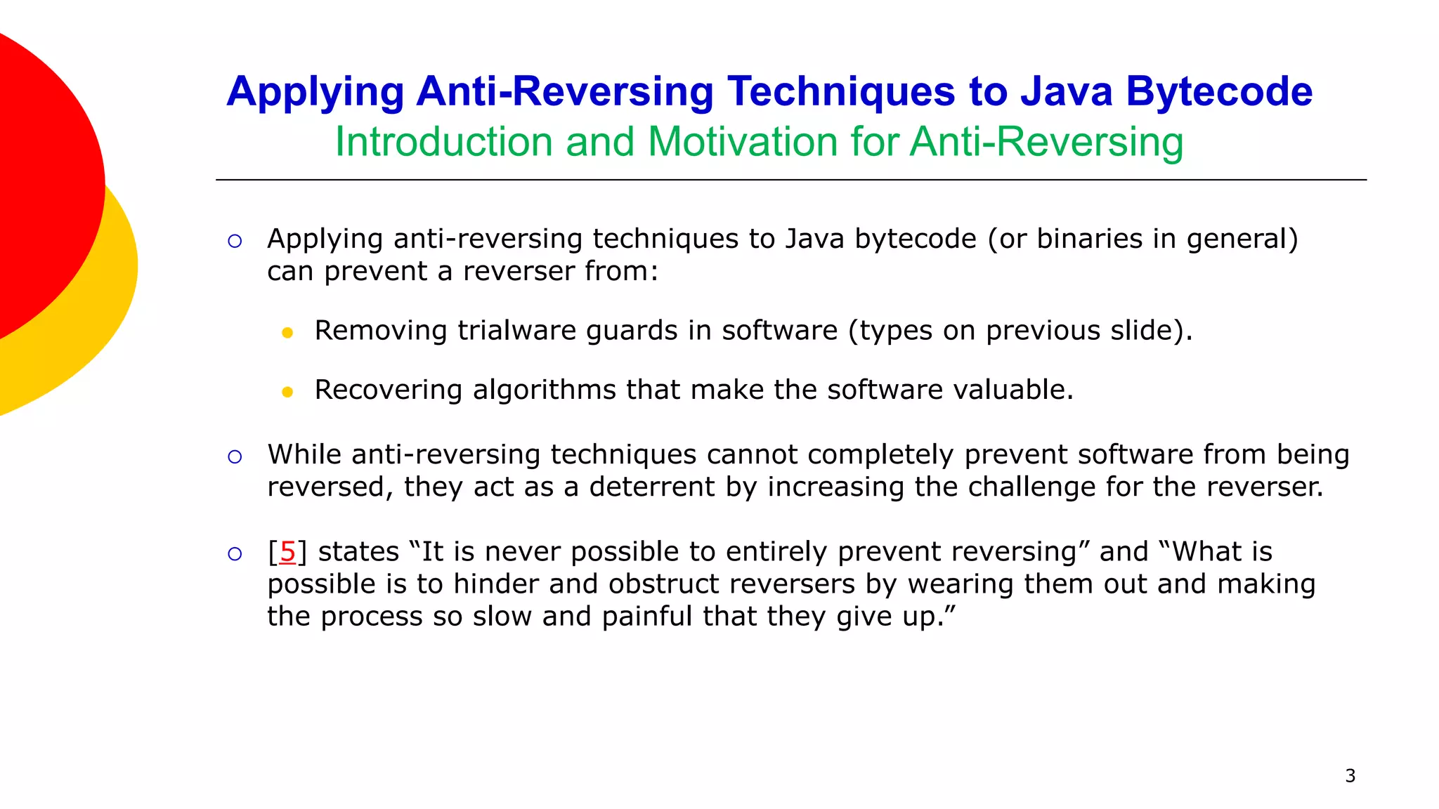 Applying Anti-Reversing Techniques to Java Bytecode | PPT Applying Anti-Reversing Techniques to Java Bytecode | PPT