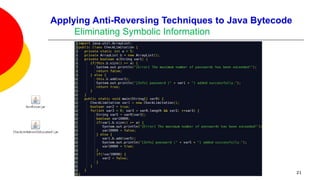 Applying Anti-Reversing Techniques to Java Bytecode | PDF