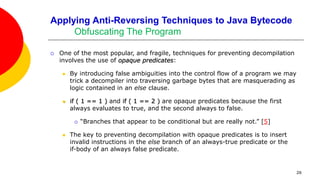 Applying Anti-Reversing Techniques to Java Bytecode | PDF