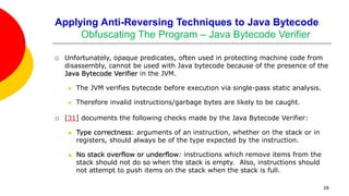Applying Anti-Reversing Techniques to Java Bytecode | PDF