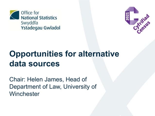 Opportunities for alternative data sources | PPT