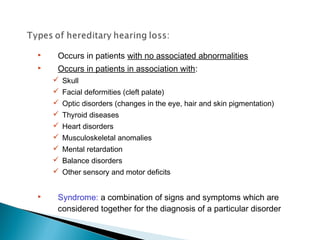 3 (a) pathology,disorders of outer, middle and inner ear | PPT