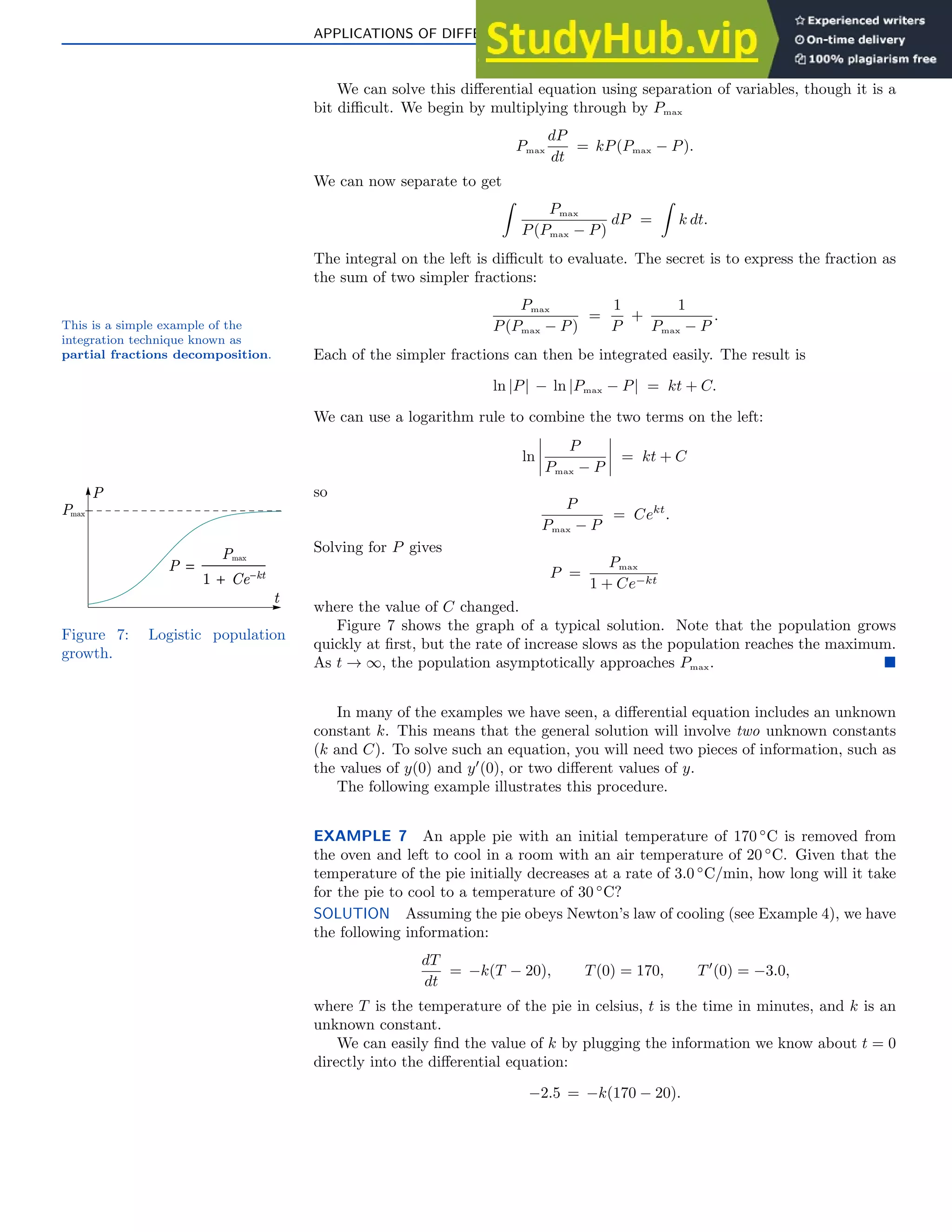 3 Applications Of Differential Equations PDF Chemistry Science