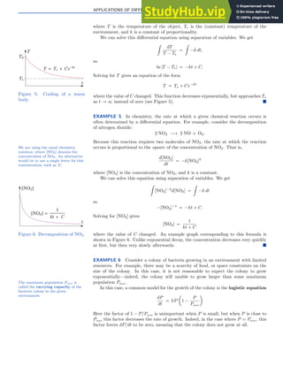 3 Applications Of Differential Equations | PDF | Chemistry | Science