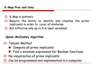 quine mc cluskey method | PPTX
