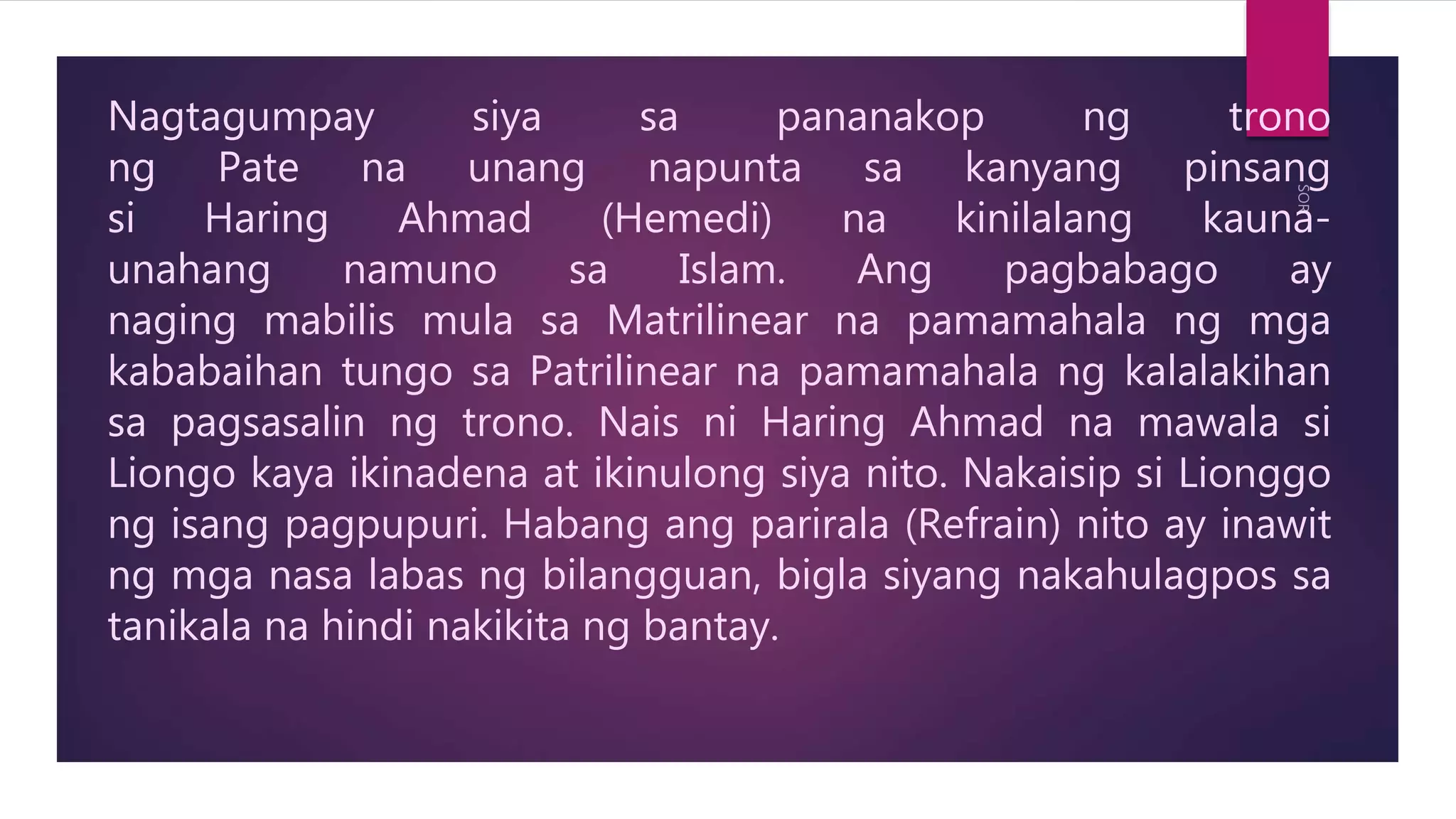 ARALIN 3.1 Liongo, Mga Pamantayan sa Pagsasaling-Wika, Naglalahad | PPTX