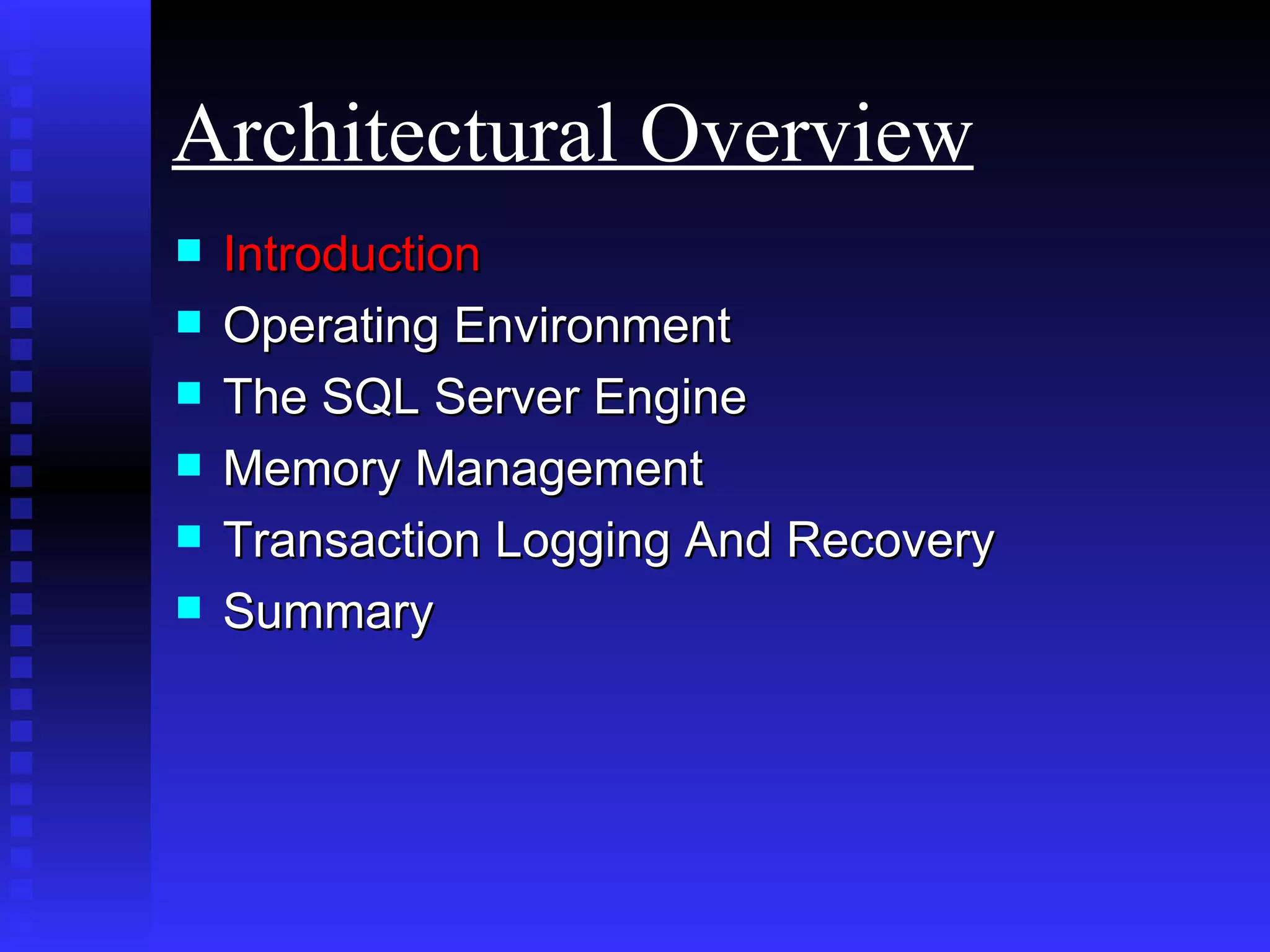 SQL Server 2000 Research Series - Architecture Overview | PPT