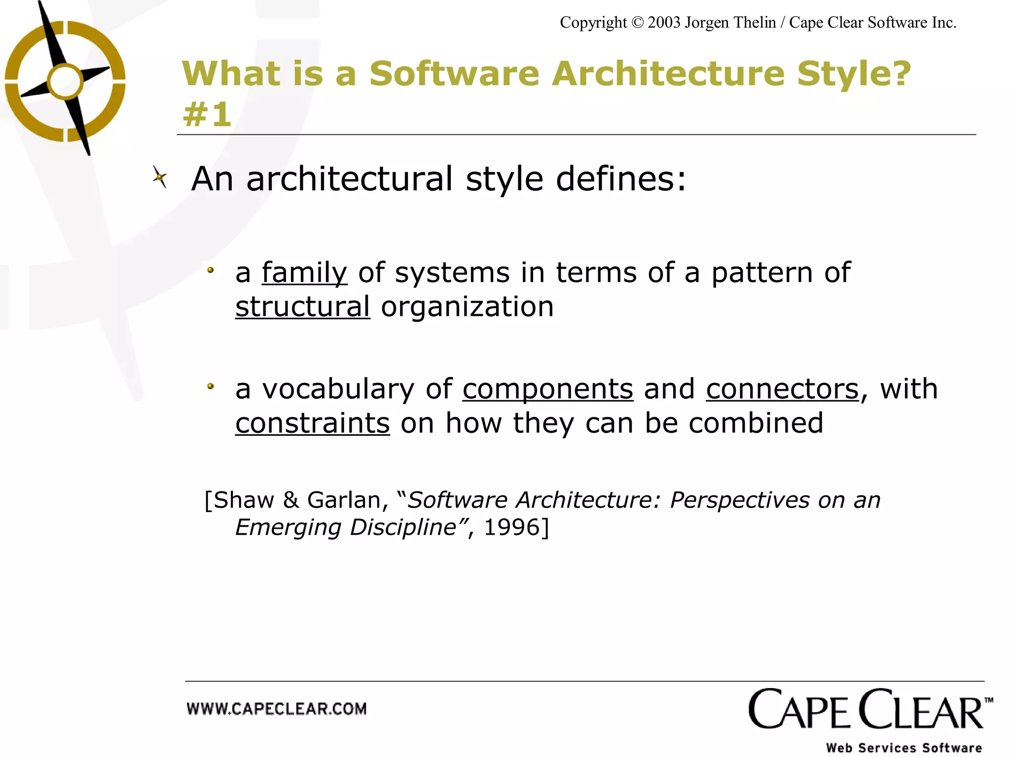 Three Software Architecture Styles | PPT
