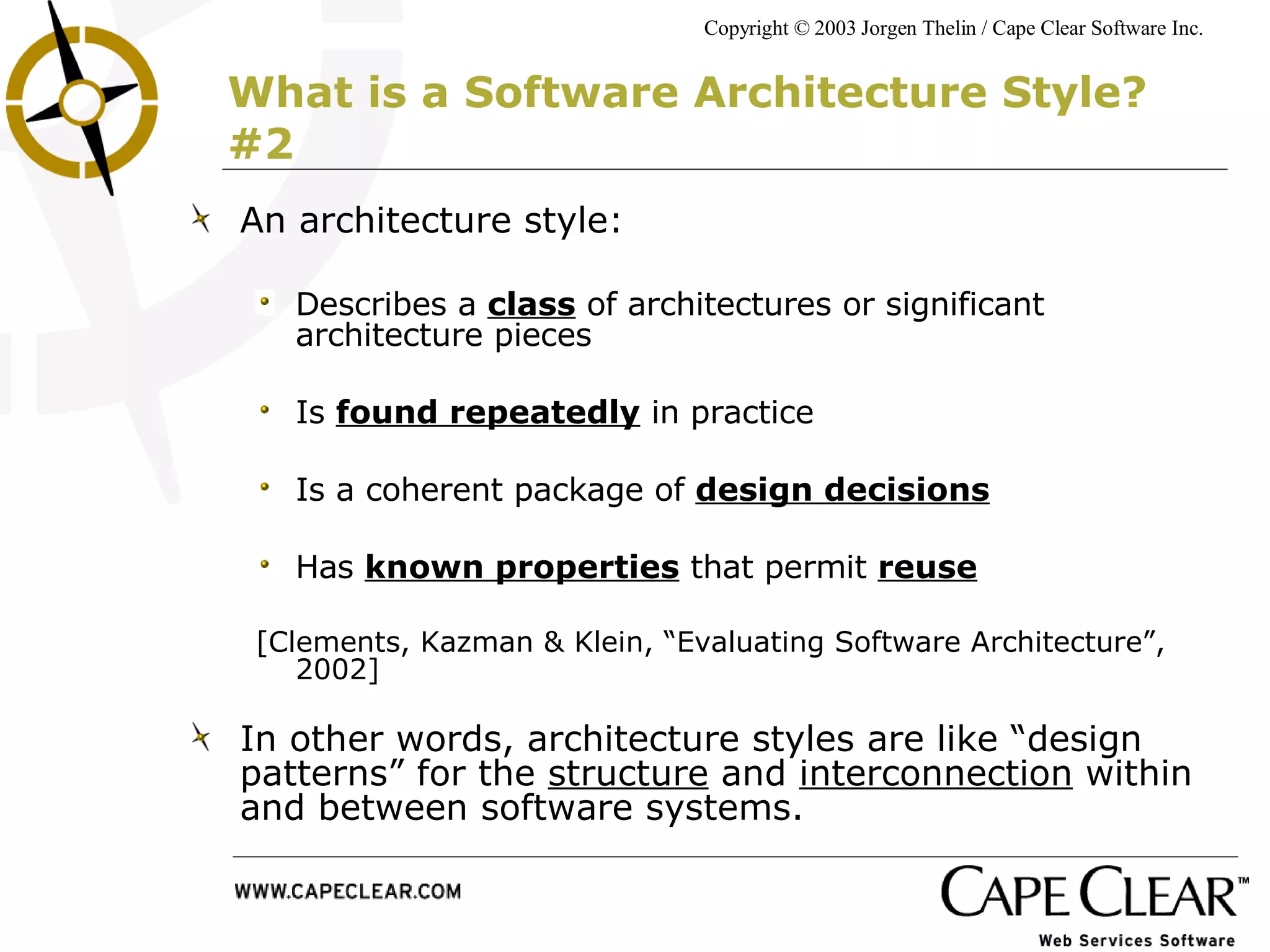 Three Software Architecture Styles | PPT