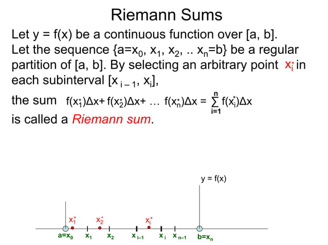 3 areas, riemann sums, and the fundamental theorem of calculus x | PPT