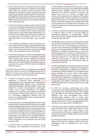 A Review Tribological analysis of Cast Iron by Advanced Coating | PDF