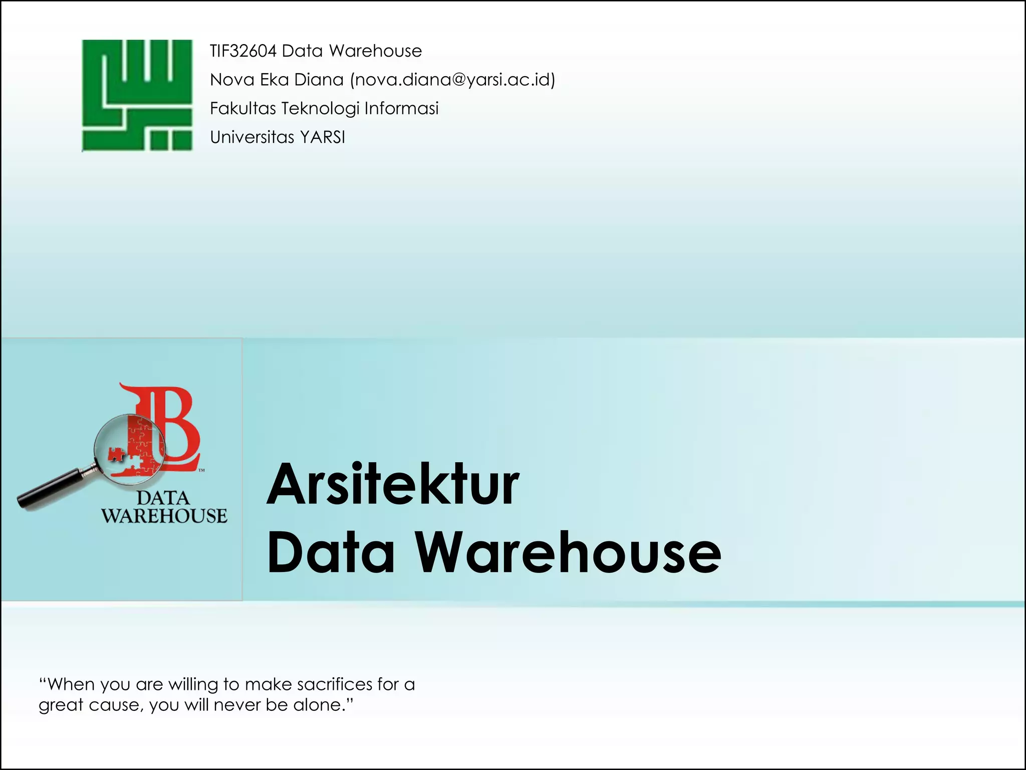 Arsitektur Data Warehouse | PDF