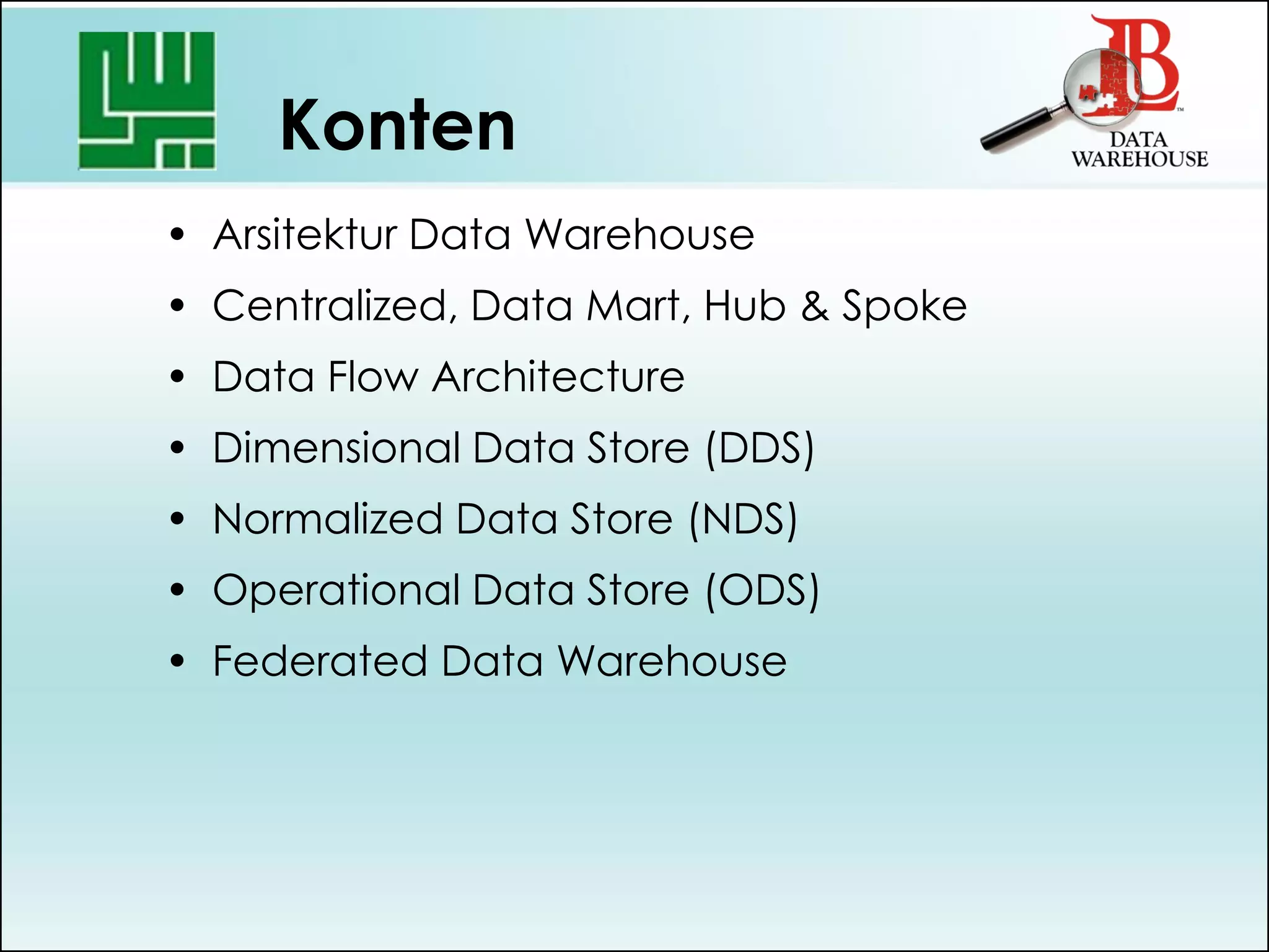 Arsitektur Data Warehouse | PDF