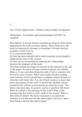 3Art 110 Art Appreciation - Formal Analysis Paper Assign.docx