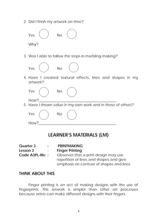 3 arts lm q3 | PDF