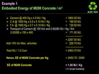 Embedded Energies, SDIs and Sustainability Quantification | PPT