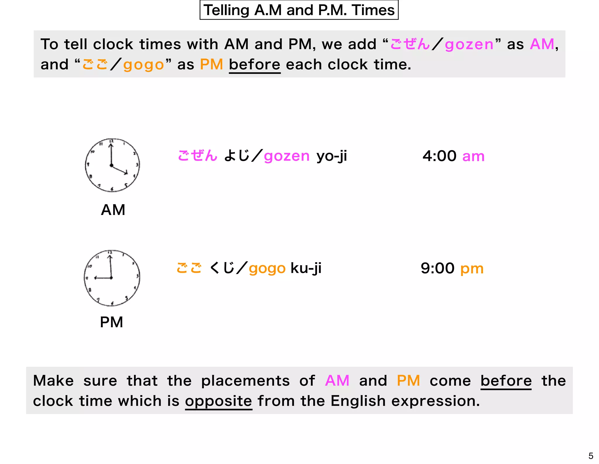 Lesson 3 asking & telling time in Japanese grammar_2 | PDF