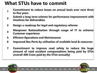 Policy Changes & Implementation strategies for Transport | PPT