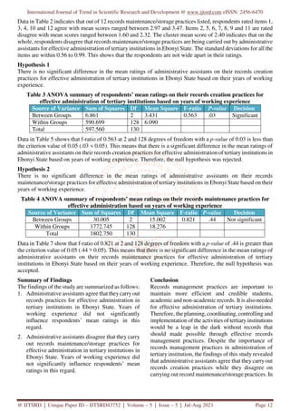 Assessment of Records Management Practice by Administrative Assistants for Effective ...