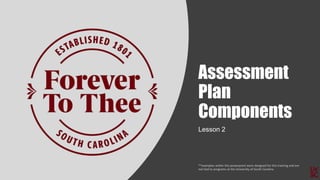 3)Assessment Plan Components | PPT