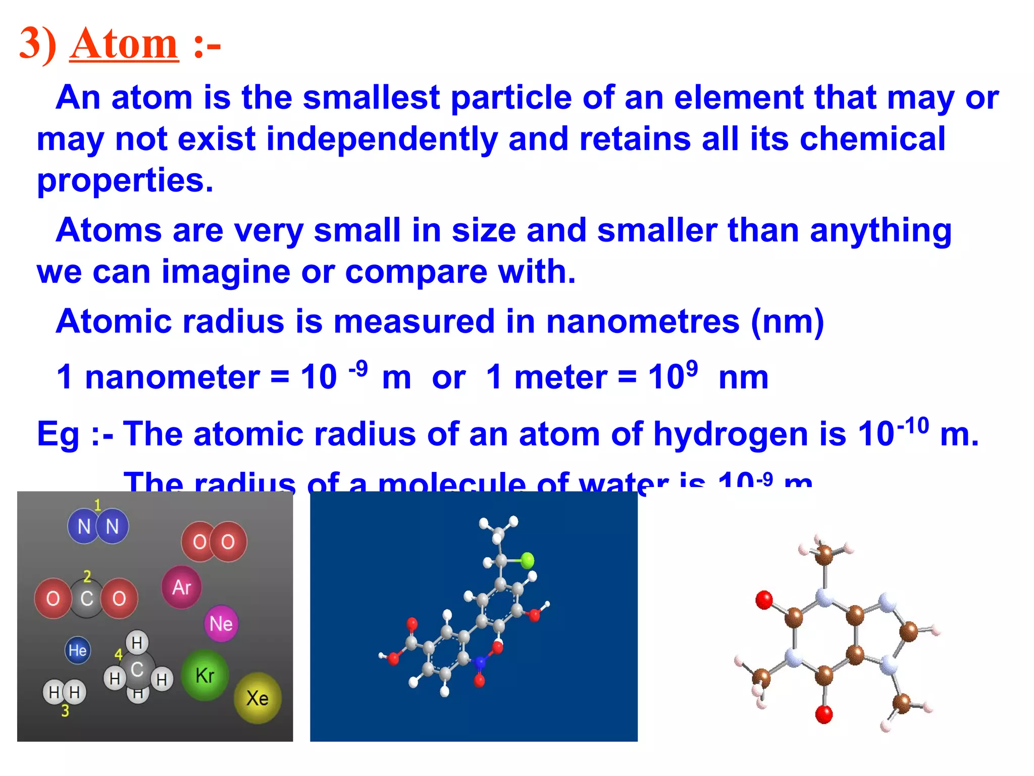atoms and molecules | PPT