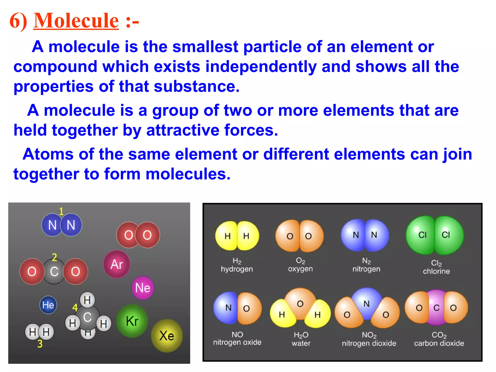 atoms and molecules | PPT