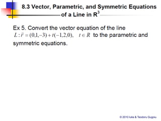 3a vector parametric_and_symmetric_equations_of_a_line_in_r3 | PPT