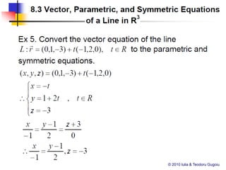 3a vector parametric_and_symmetric_equations_of_a_line_in_r3 | PPT
