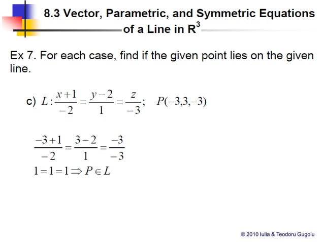3a vector parametric_and_symmetric_equations_of_a_line_in_r3 | PPT
