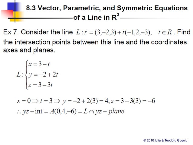 3a vector parametric_and_symmetric_equations_of_a_line_in_r3 | PPT