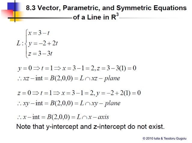 3a vector parametric_and_symmetric_equations_of_a_line_in_r3 | PPT
