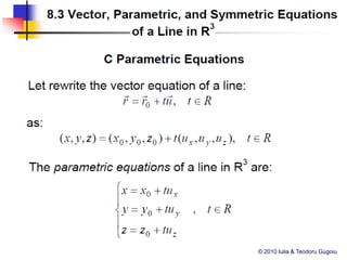 3a vector parametric_and_symmetric_equations_of_a_line_in_r3 | PPT