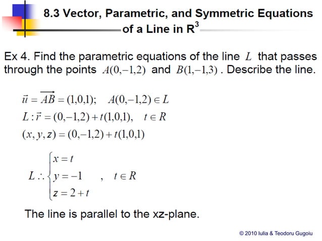 3a vector parametric_and_symmetric_equations_of_a_line_in_r3 | PPT