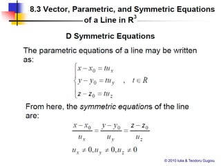 3a vector parametric_and_symmetric_equations_of_a_line_in_r3 | PPT