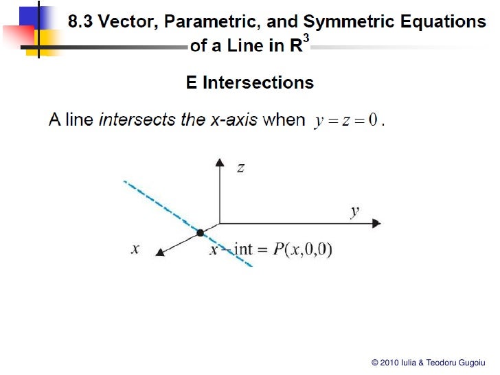 3a Vector Parametric And Symmetric Equations Of A Line In R3