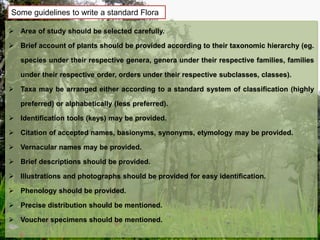 Flora, Revision and Monograph | PPT