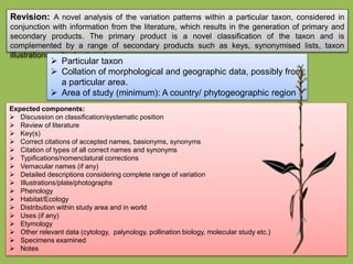 Flora, Revision and Monograph | PPT