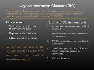 Network Models of Regional Innovation Clusters and their Impact on ...