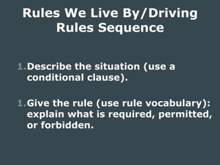 3b. Explaining Rules - Driving Rules | PPTX
