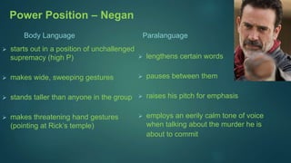 Negotiating powerpositions the walking dead | PPTX