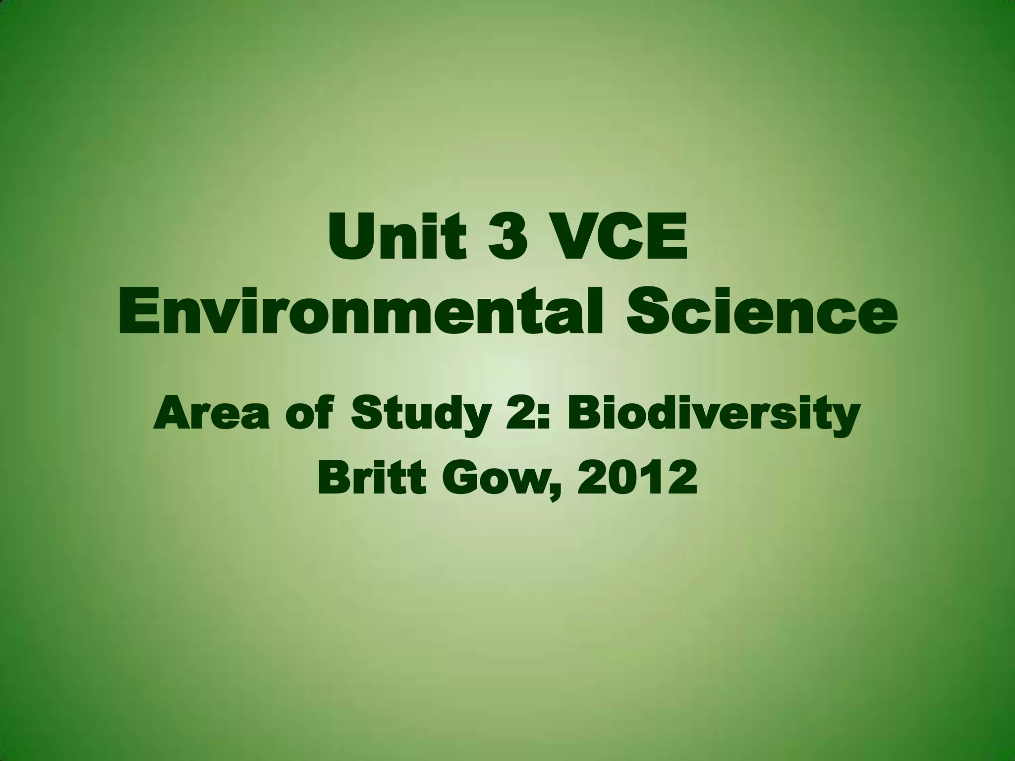 3B.1 Introduction to Biodiversity | PPTX